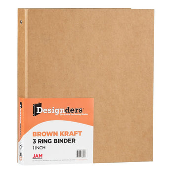JAM Paper - Classeur Kraft brun 1 pouce - classeur à 3 anneaux ...