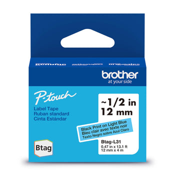 Brother - BTAGL31 Ruban non laminé bleu pâle avec texte noir ...