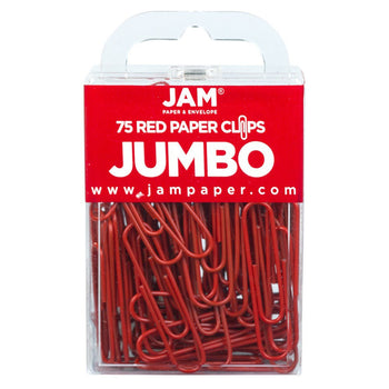 JAM Paper - Trombones géants colourés - grands trombones rouges de 5 cm ...