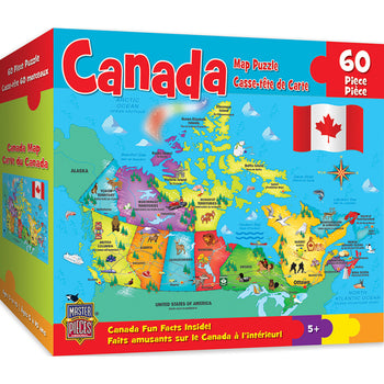 Masterpieces Puzzle Company - Carte de Canada casse-tête de 60 pièces ...