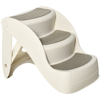 PawHut - Escalier pliable pour animaux 3 marches pour petits avec ...