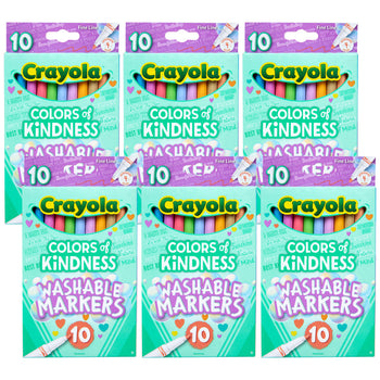 Crayola - Marqueurs lavables à pointe fine Colours of Kindness, 10 par ...