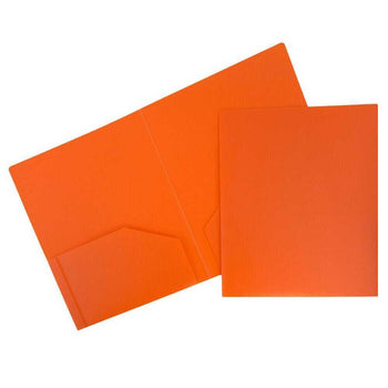JAM Paper - Chemise robuste à 2 pochettes - orange - Paquet de 6 ...