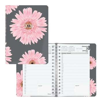 Blueline - 2026 Agenda quotidien/mensuel Ruban Rose - 8 po x 5 po ...