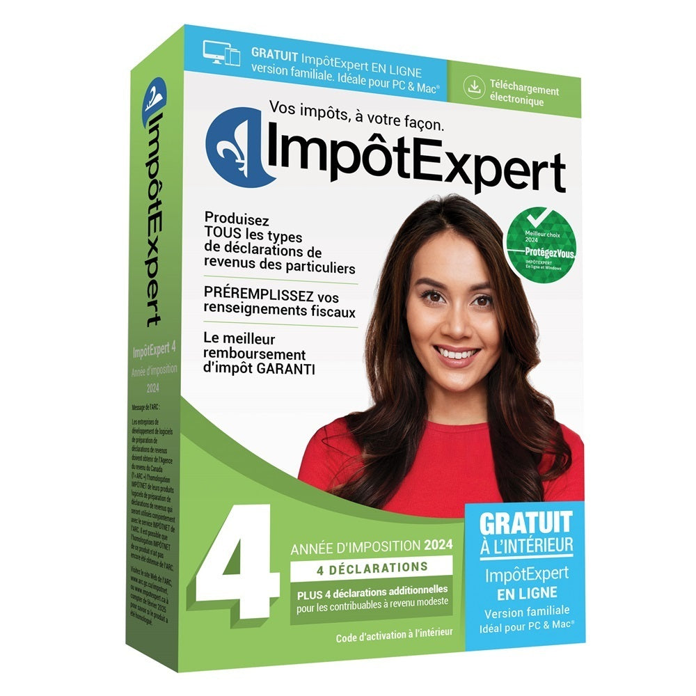 ImpôtExpert 4, année d'imposition 2024 | bureauengros.com