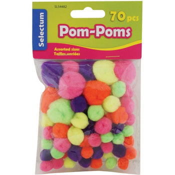Selectum - Pom Pom - Couleurs variées - Paquet de 70 | bureauengros.com