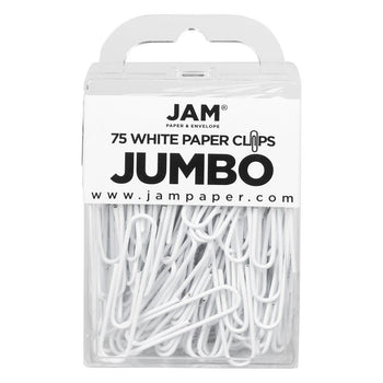 JAM Paper - Trombones géants colourés - grands trombones blancs de 5 cm ...