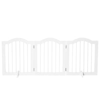 PawHut - Barrière pour animaux autoportante avec 2 pieds de support ...