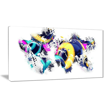 Designart – Art imprimé sur toile, carte du monde (PT2726-32-16 ...