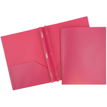 JAM Paper Plastic 2 Pocket School POP Folders with Metal Prongs ...