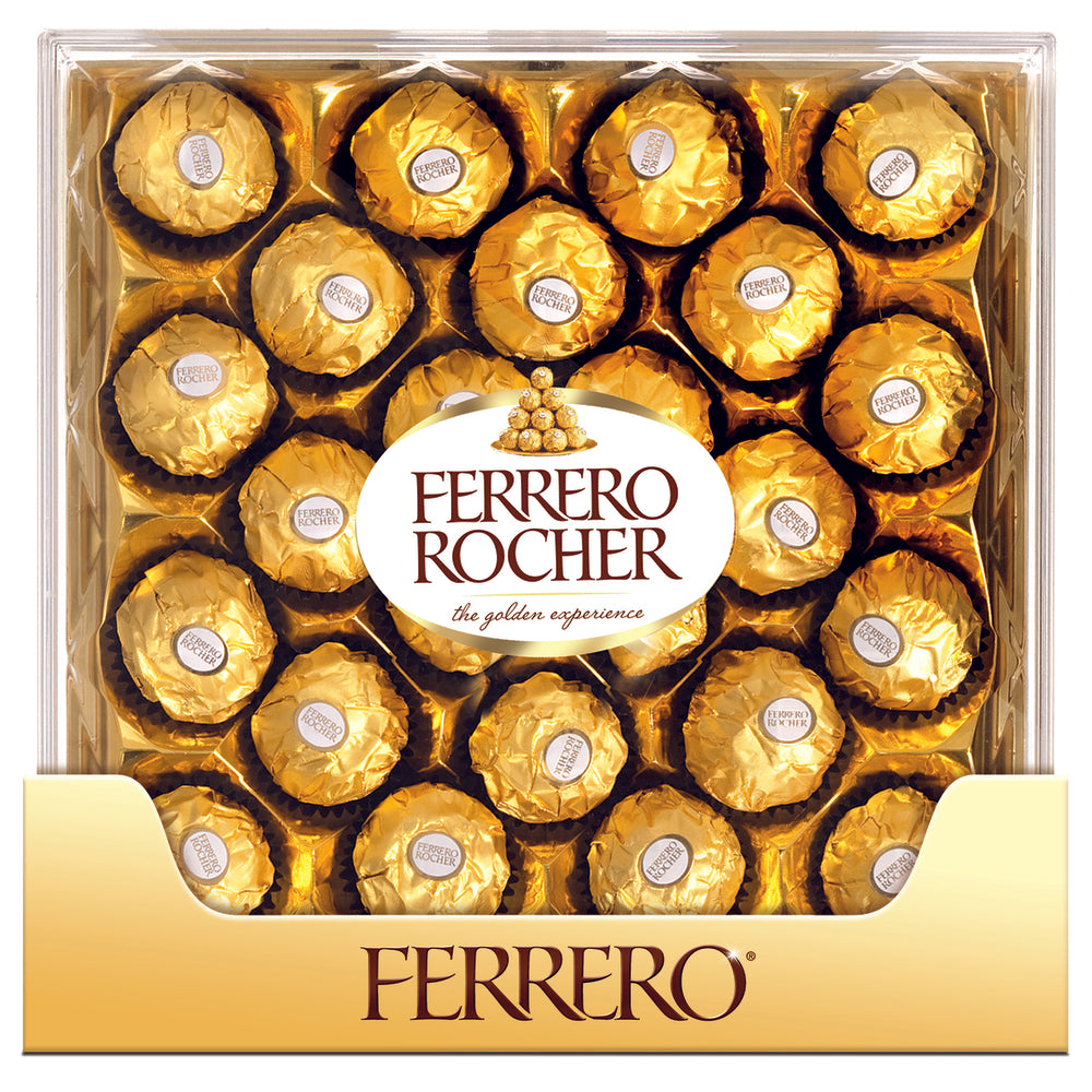 Ferrero Rocher Chocolat au lait et noisettes - Emballage 24 unités ...