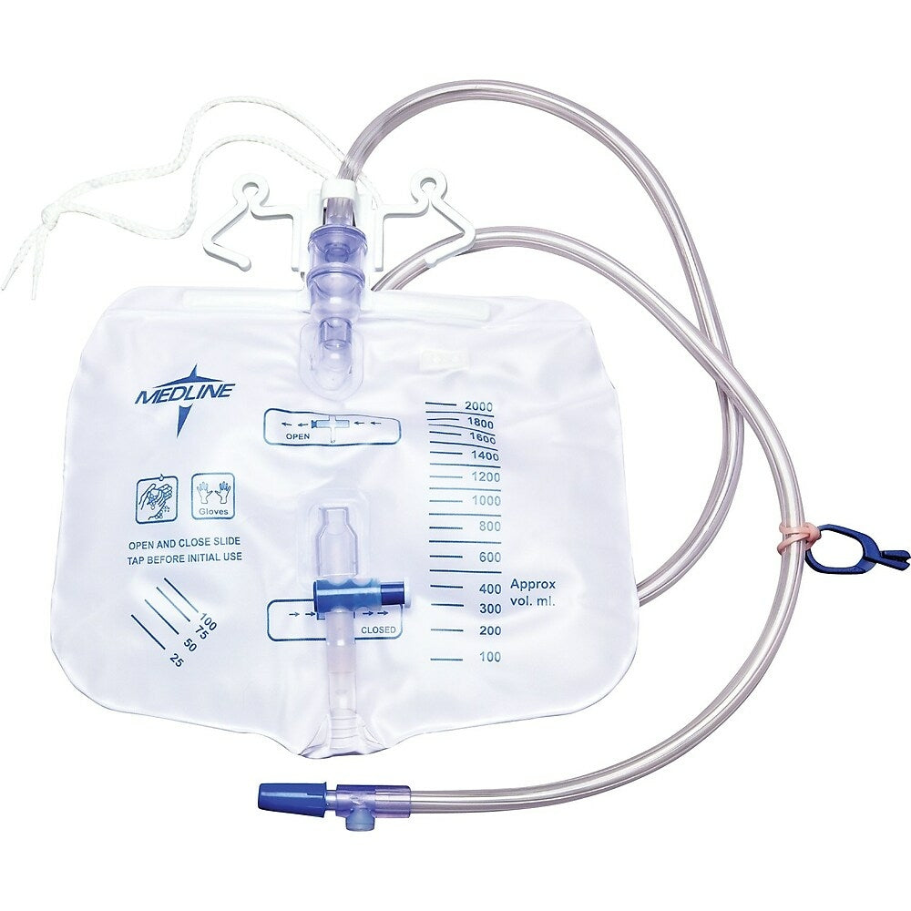 Medline – Sacs collecteurs d’urine avec valve anti-reflux, 2000 mL ...