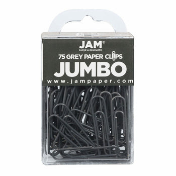 JAM PAPER - Trombone Geant Colore 2", Gris, 3 Paquets de 75 ...