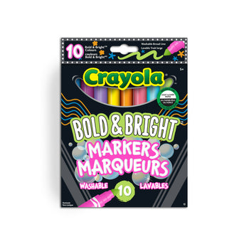 Crayola - Marqueurs à trait large Bold & Bright - Paquet de 10 ...
