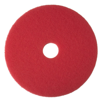 3M - Tampon de lustrage rouge, 305 mm (12 po) Diametre, Paquet de 5 ...