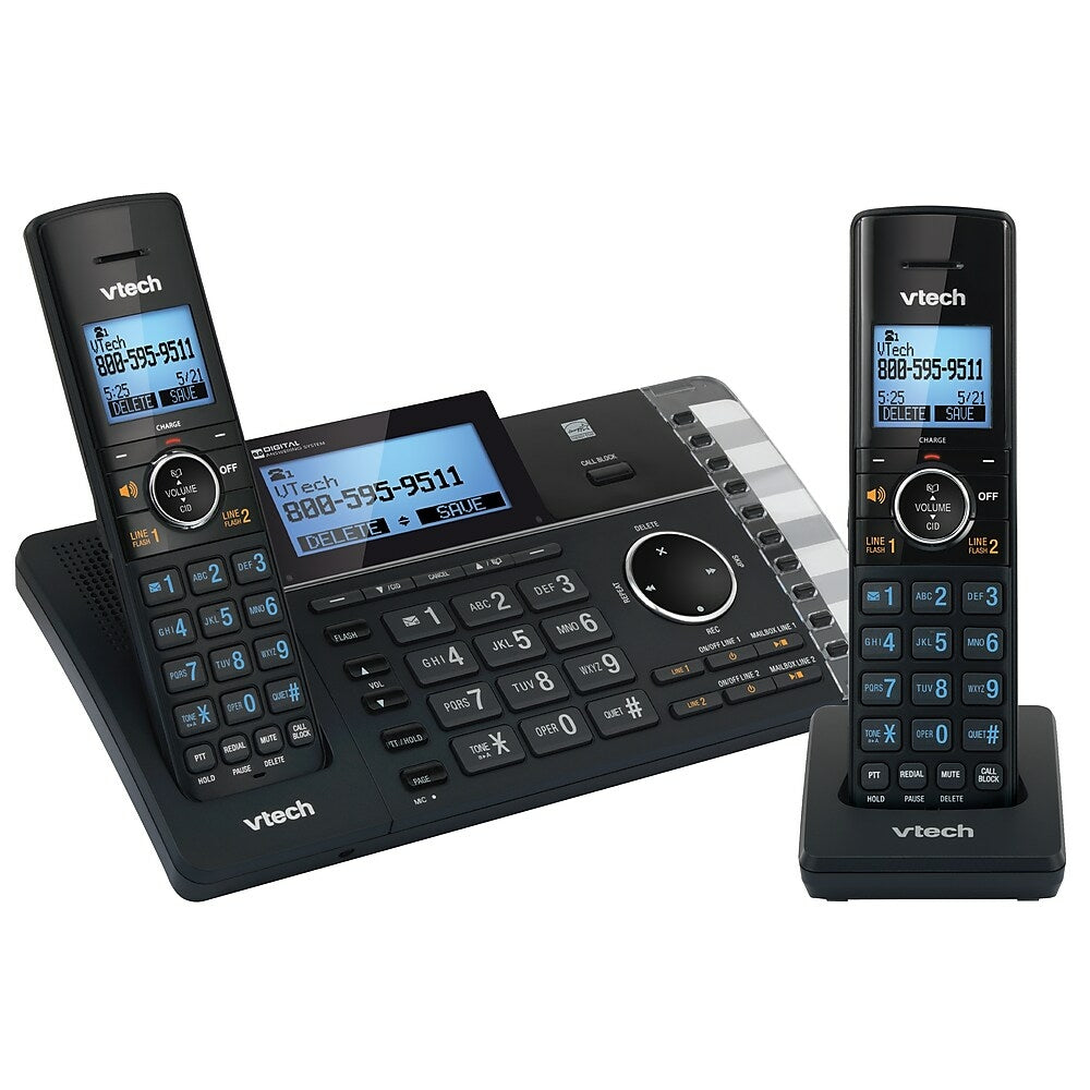 VTech - Téléphone sans fil DS6251-2 DECT 6.0 à 2 lignes, ensemble avec ...
