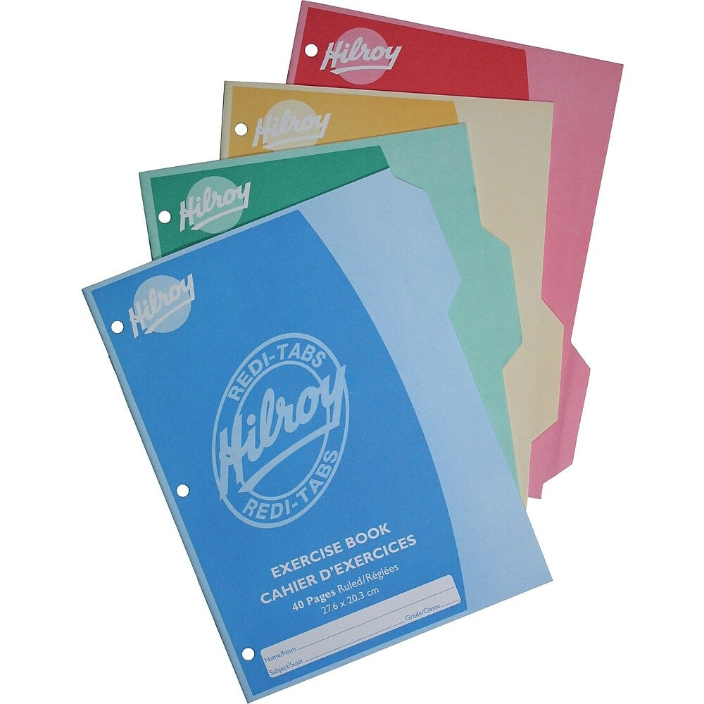 Hilroy - Cahier d'exercice , 3 trous, 10 7/8 po x 8- 3/8 po, 40 pages ...