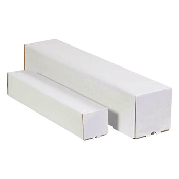 SPC - Tube d’expédition carré - 3 po x 3 po x 37 po - blanc - paquet de ...