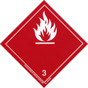 SPC - Étiquette Adhésive Danger de Classe 3 Liquide Inflammable - 4 po ...