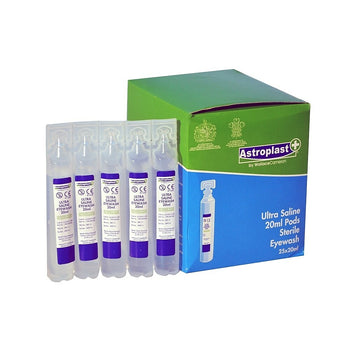 Astroplast Saline Eyewash Pods, 20mL, 25 Pack | bureauengros.com