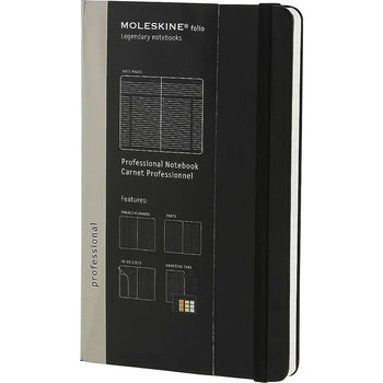 Moleskine - Cahier de notes professionnel, grand, noir, 5 po x 8 1/4 po ...