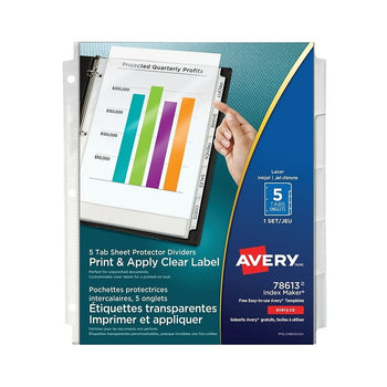 Intercalaires protège-feuilles à étiquettes Index Maker Imprimer et ...